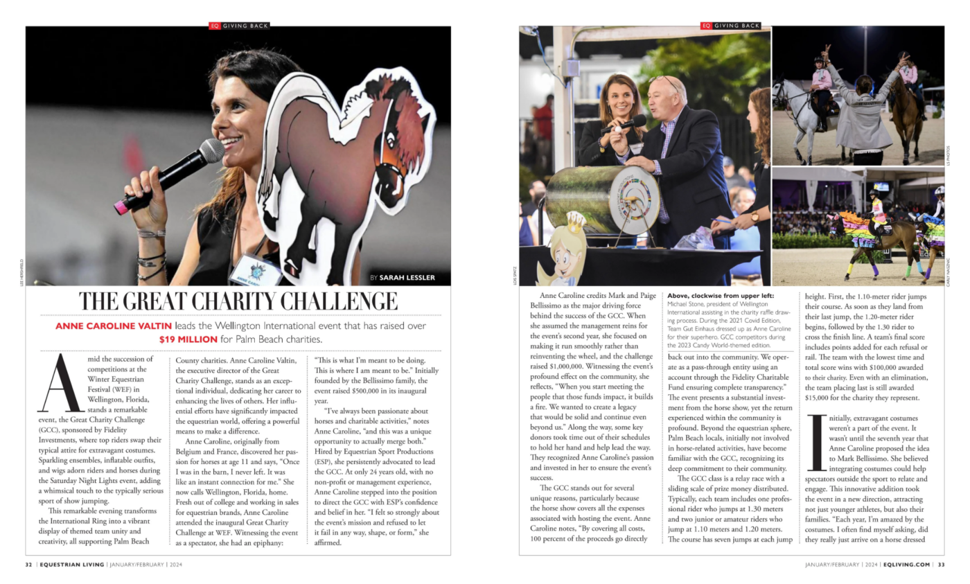 Anne Caroline Valtin and The Great Charity Challenge – Equestrian Living